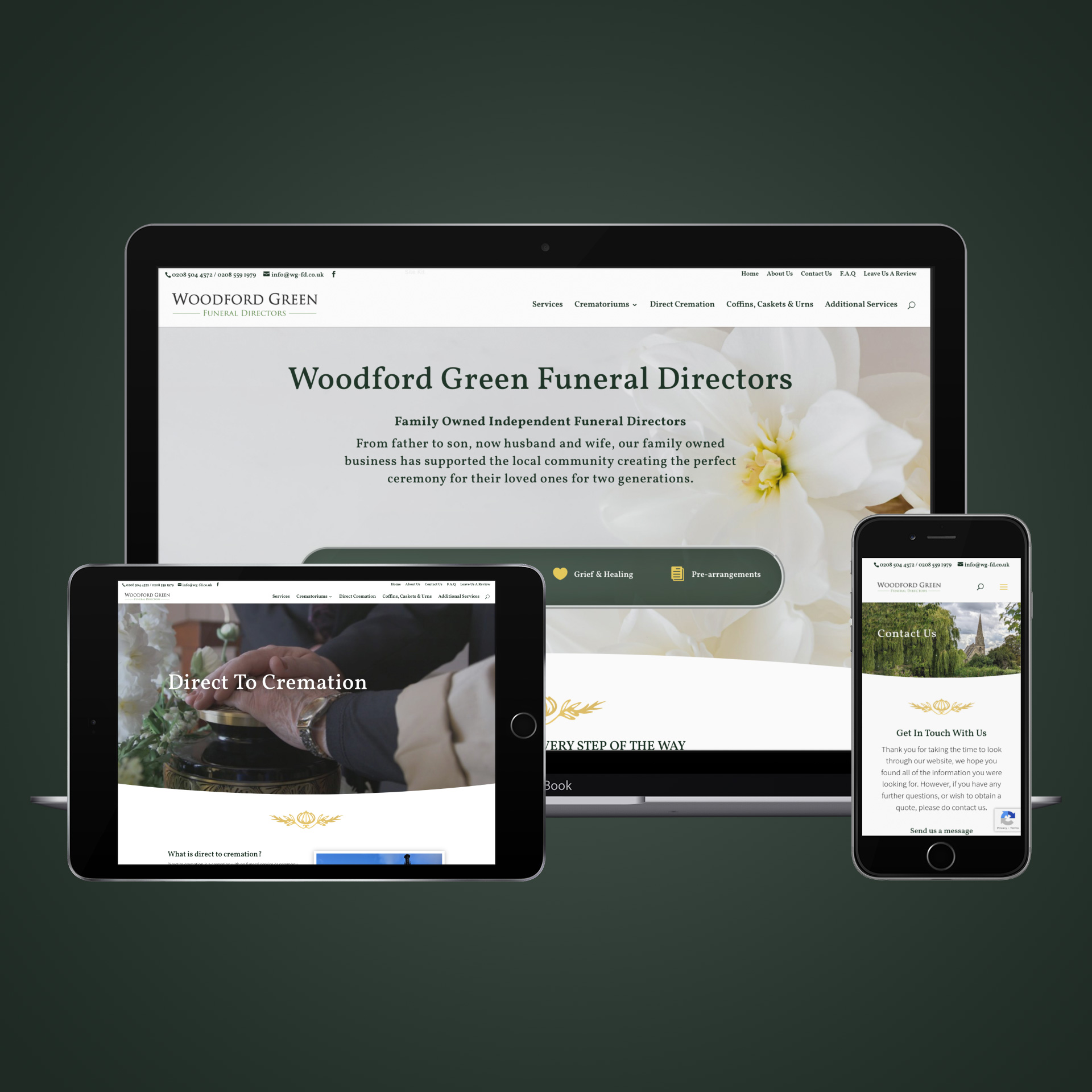Woodford Green Funeral Directors - New Website - Walking Digital