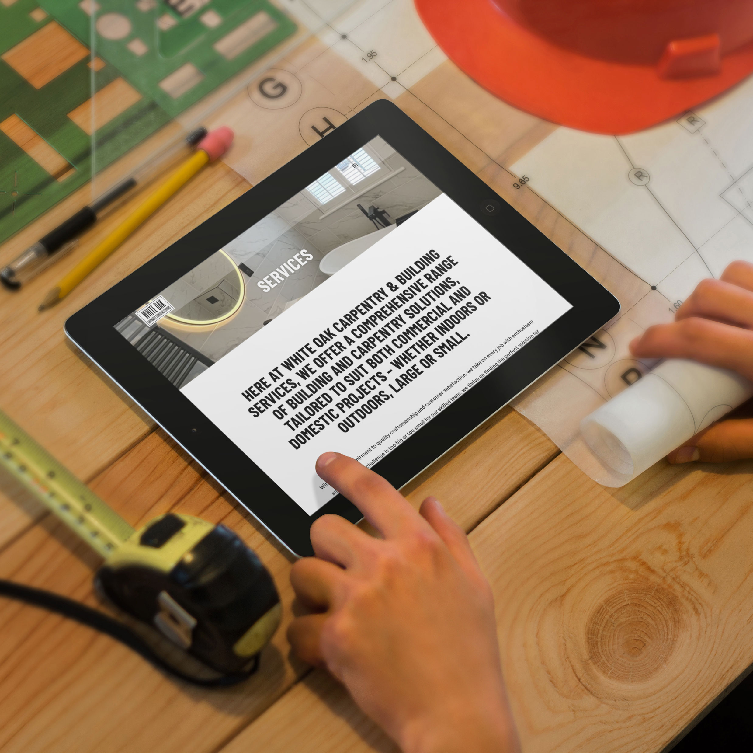 White Oak Carpentry Building - New Website Reskin - Walking Digital