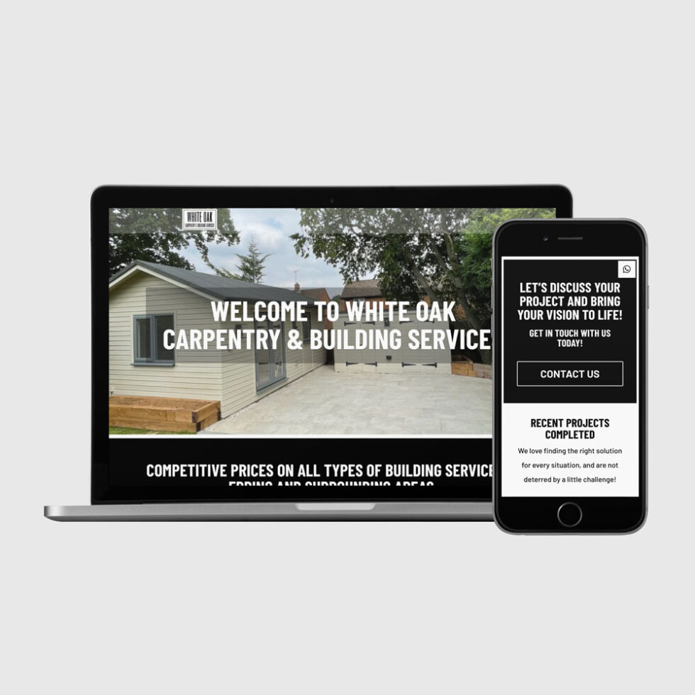 White Oak Carpentry Building - New Website Reskin - Walking Digital
